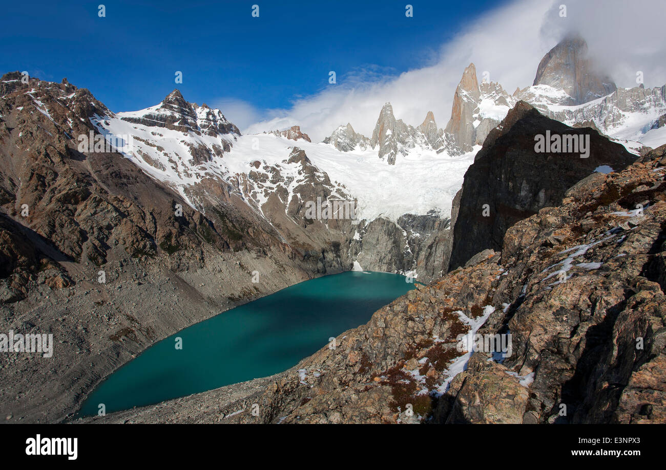 Laguna Sucia and Mount Fitz Roy massif. Los Glaciares National Park ...