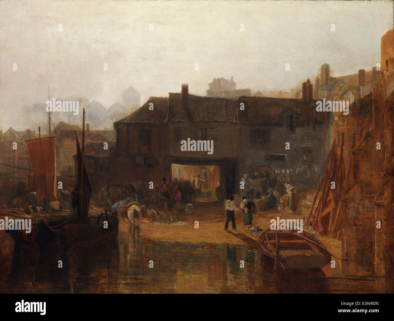 Joseph mallord william turner saltash with the water ferry hi-res stock ...