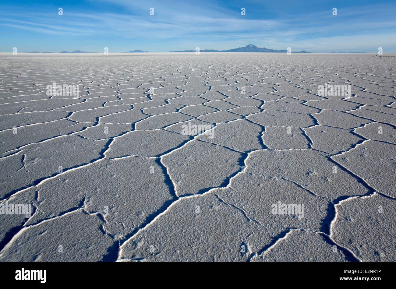Salt hexagons. Salar de Uyuni. Bolivia Stock Photo - Alamy