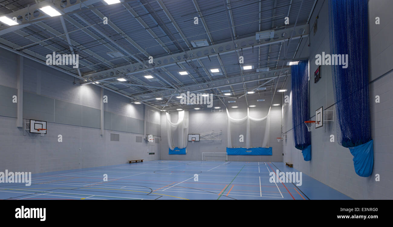 Sports hall in Longfield Academy, Kent, England, UK Stock Photo - Alamy