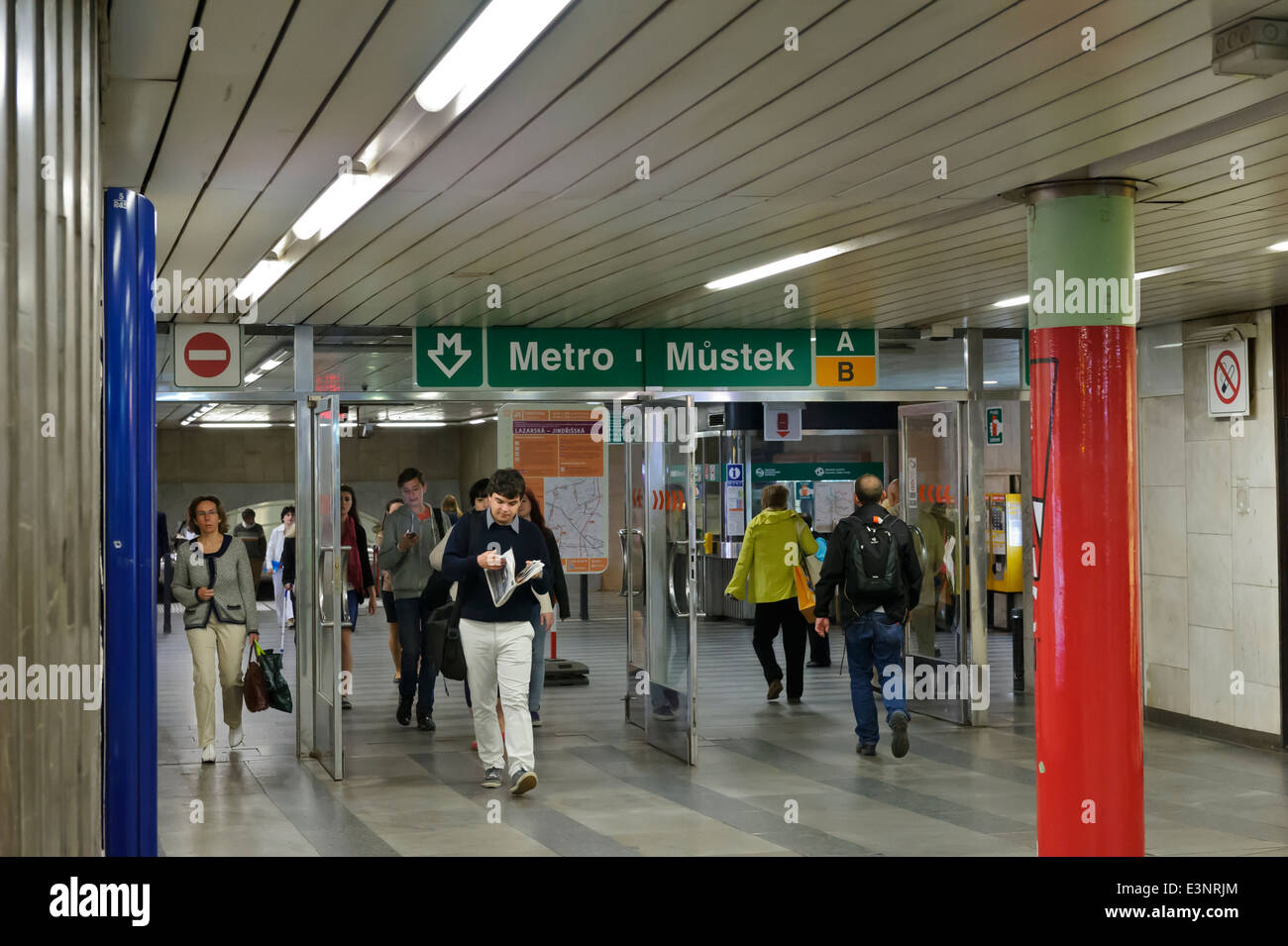 Commuters at the Mustek Metro, Prague, Czech Republic Stock Photo - Alamy