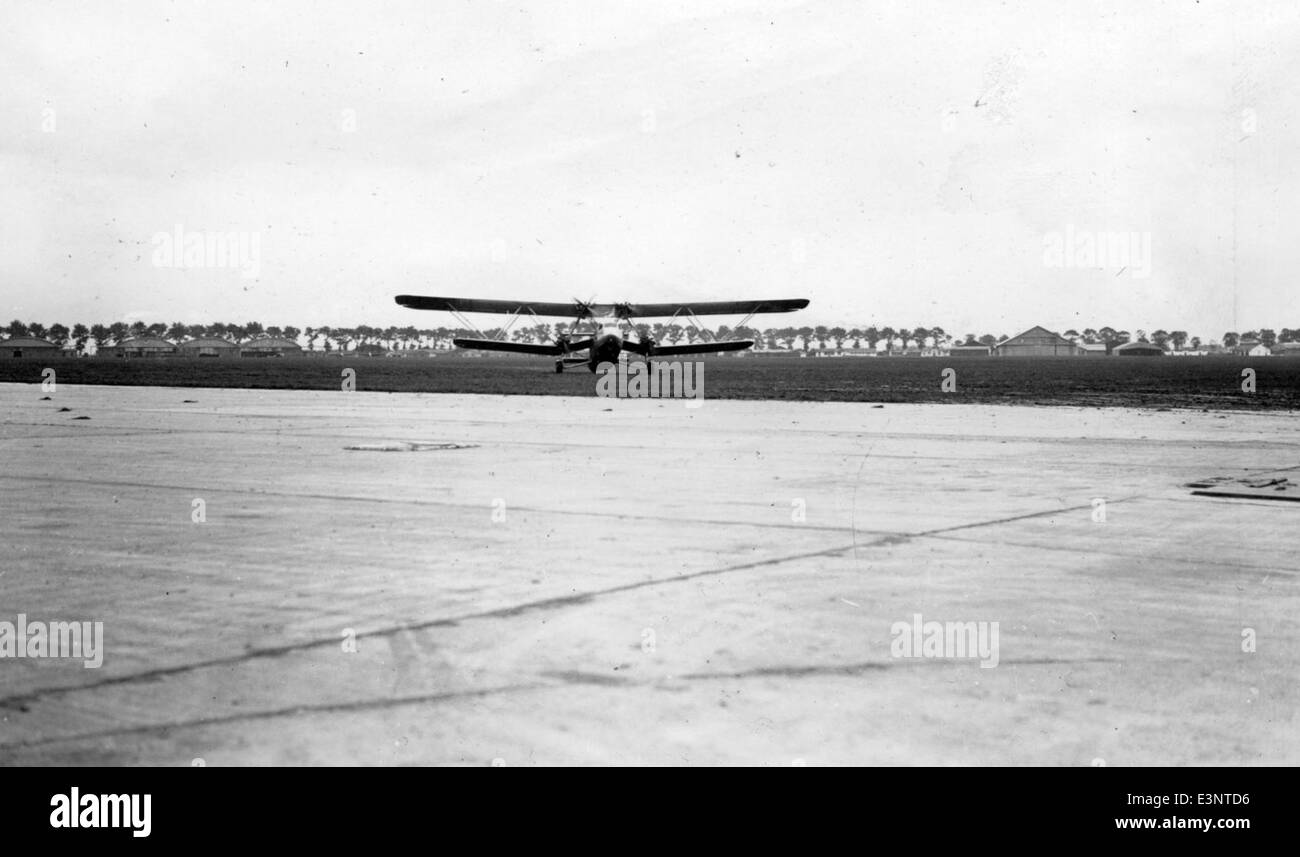 The Handley Page H.P.42 G-AAXF, a British biplane airliner, was ...
