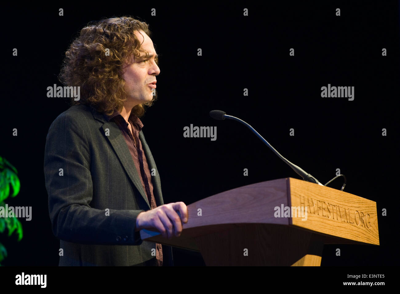 Jamie Byng introducing reading at Letters Live event at Hay Festival ...