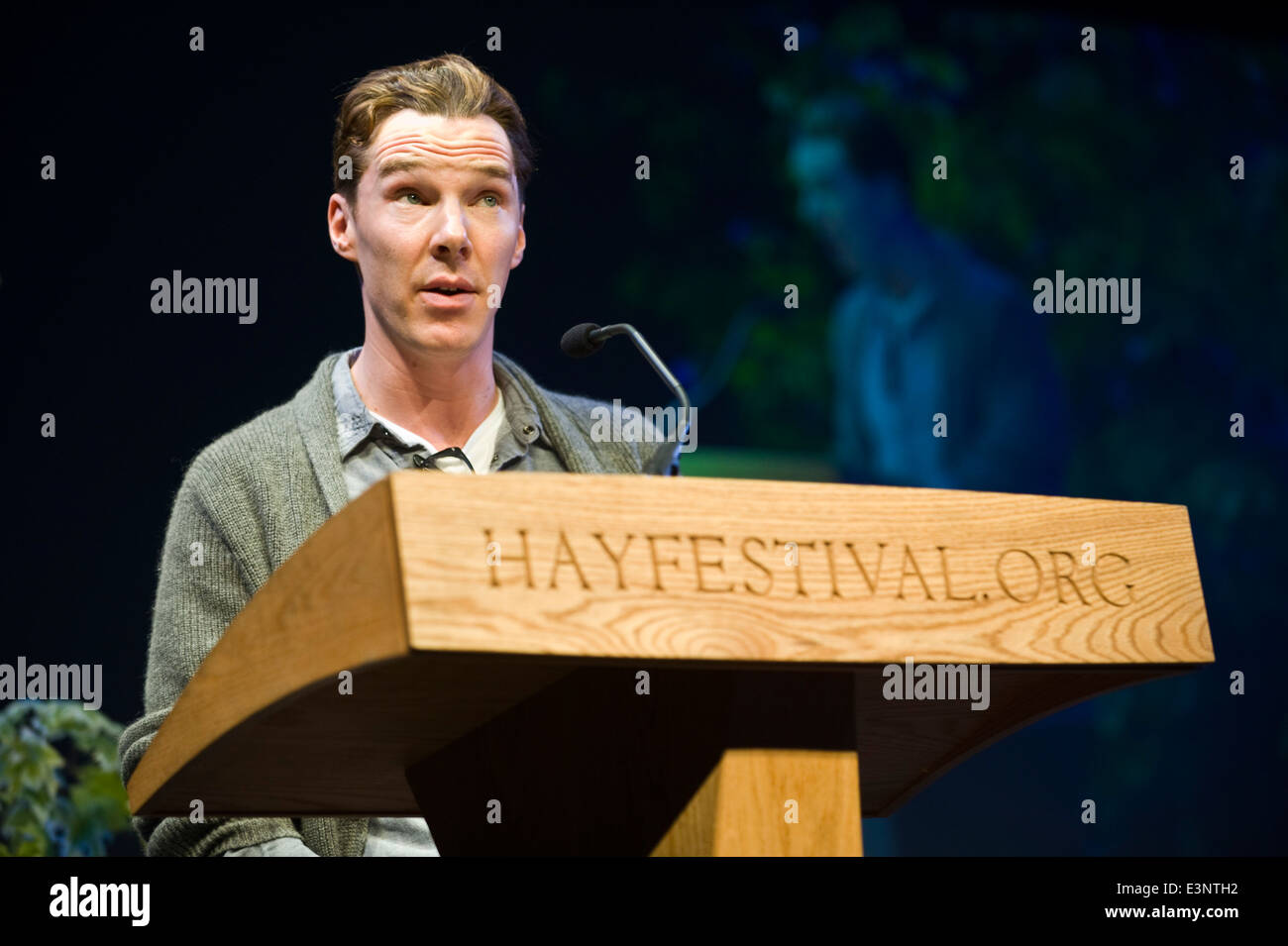 Benedict Cumberbatch reading at Letters Live event at Hay Festival 2014 ...