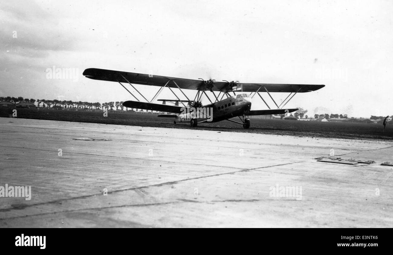This image shows the Handley Page H.P.42, registration G-AAXF, at Le ...