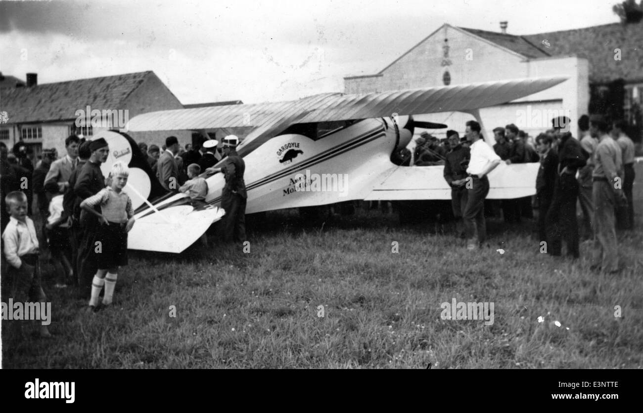 This photograph features the Beech B17L Staggerwing aircraft, NC12584 ...