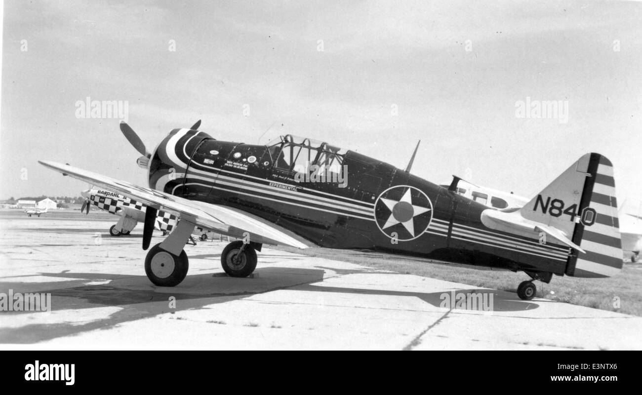 This image shows the North American P-64/NA-50 aircraft, piloted by ...