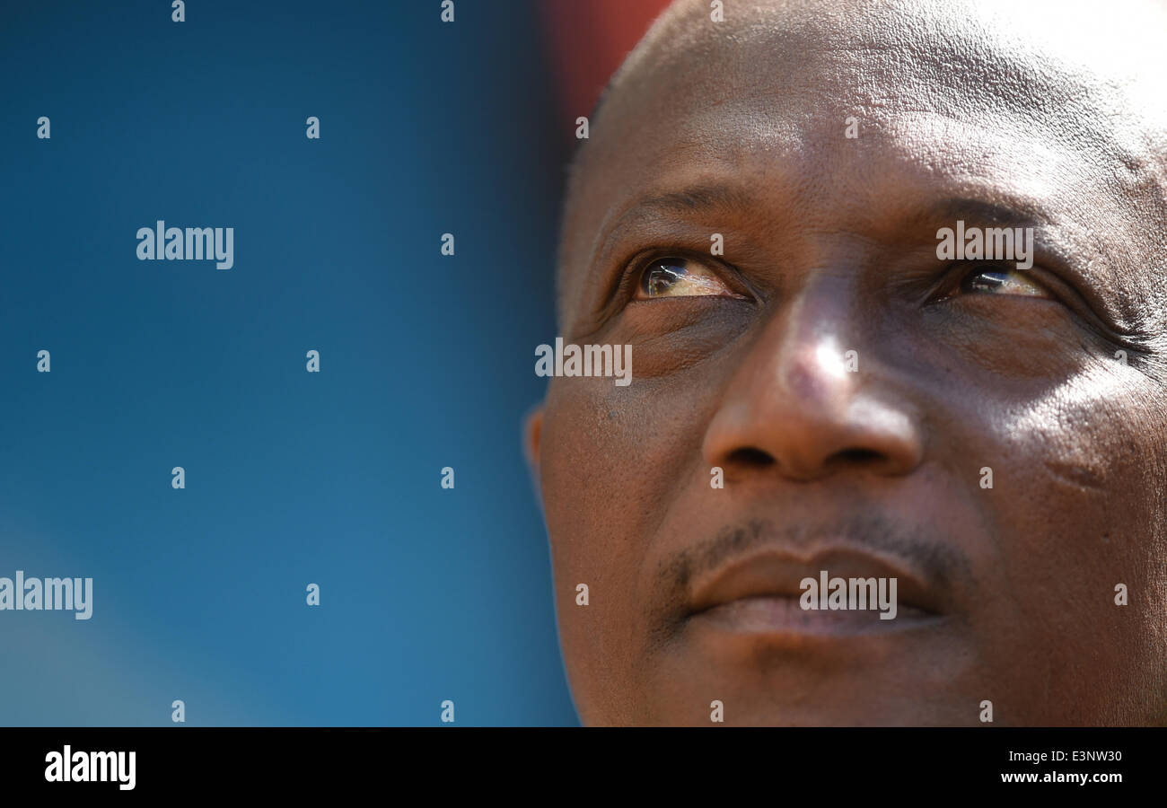 Brasilia, Brazil. 26th June, 2014. Head coach James Appiah of Ghana ...