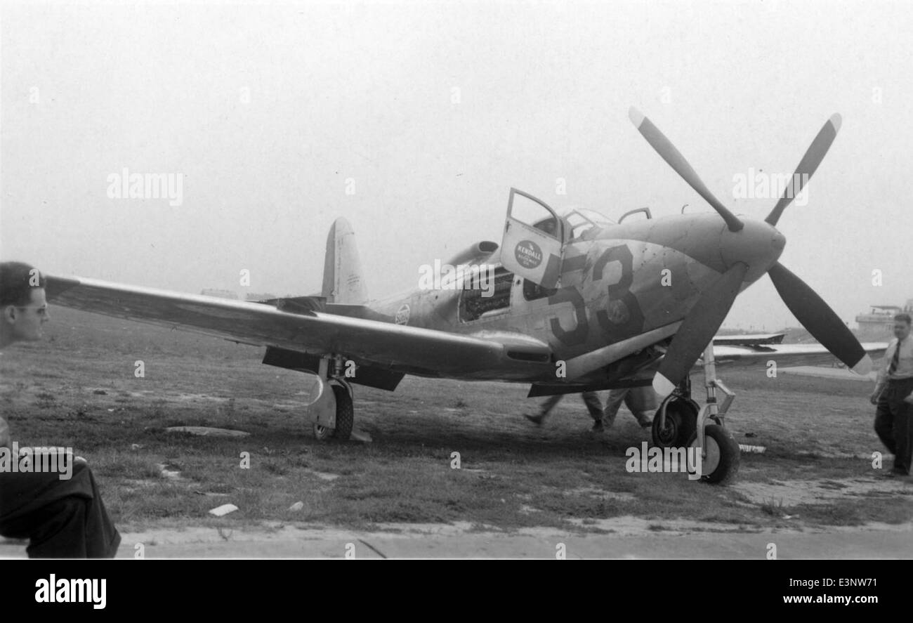 The Bell P-63 Kingcobra, an American WWII fighter aircraft, is shown in ...