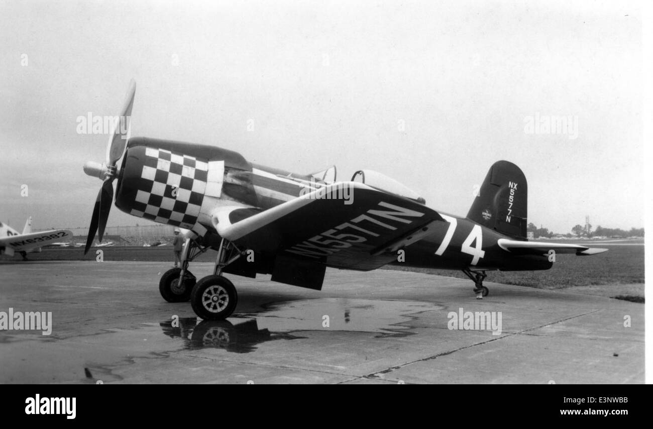 The Goodyear F2G-1, a specialized racing aircraft, participated in the ...