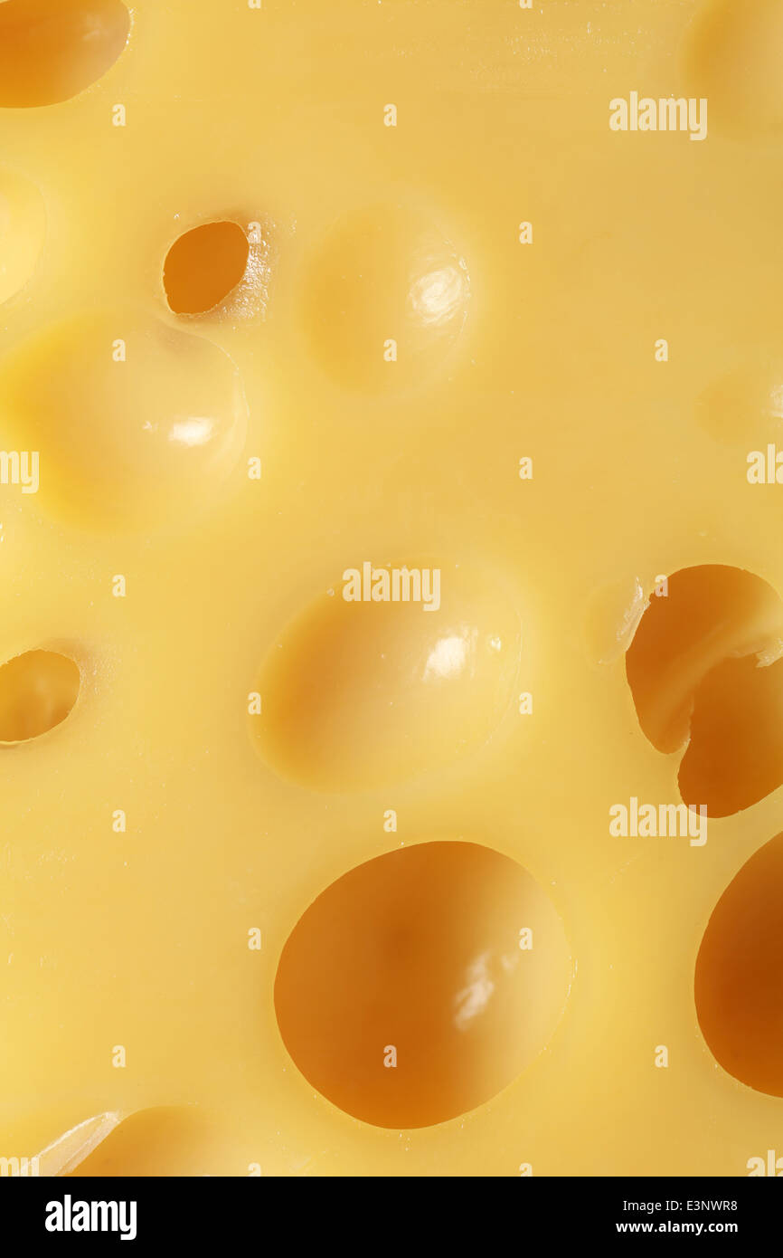 Cheese with many holes forming a background Stock Photo - Alamy