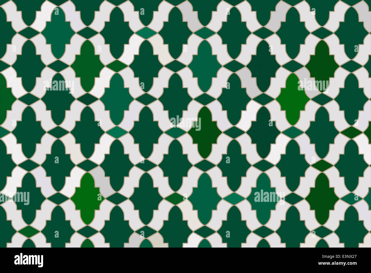 Mosaic tiles with three basic tile shapes to create a Moroccan design ...