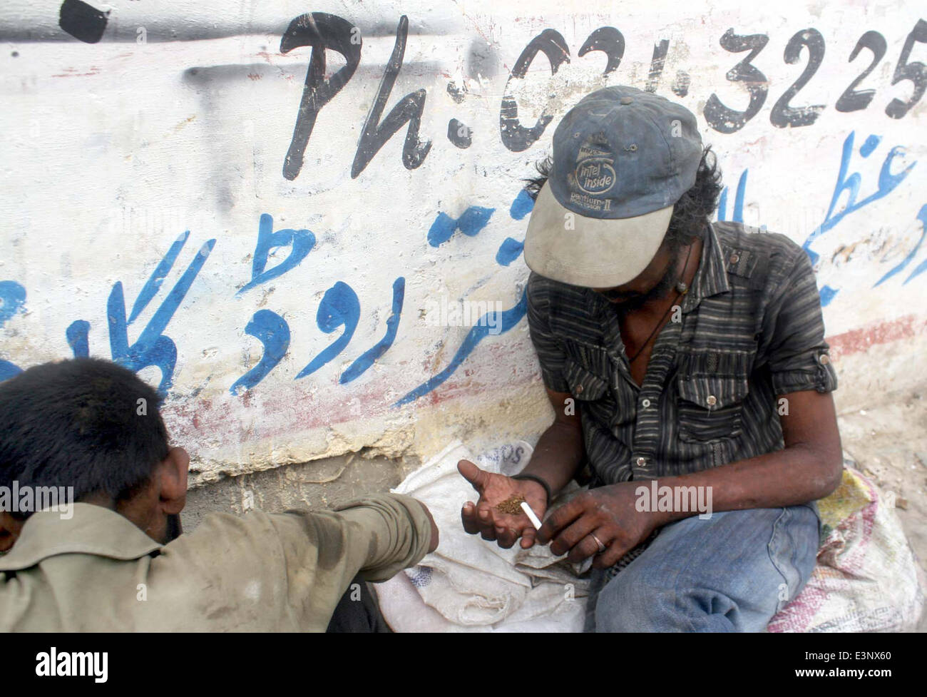 Drug addict takes drugs openly while world celebrating "International ...
