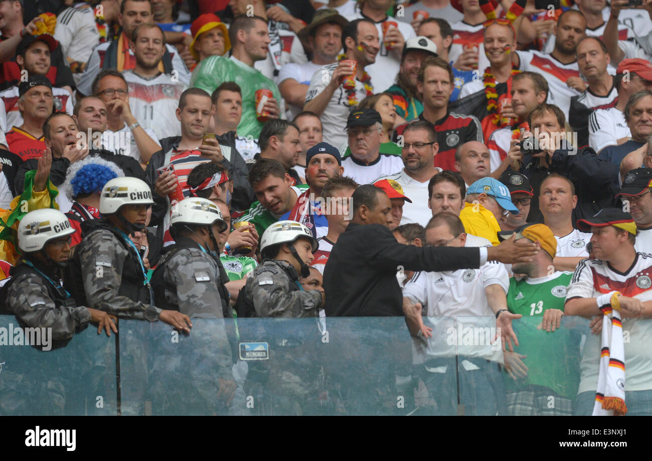 Recife, Brazil. 26th June, 2014. Police men on the stand during the ...
