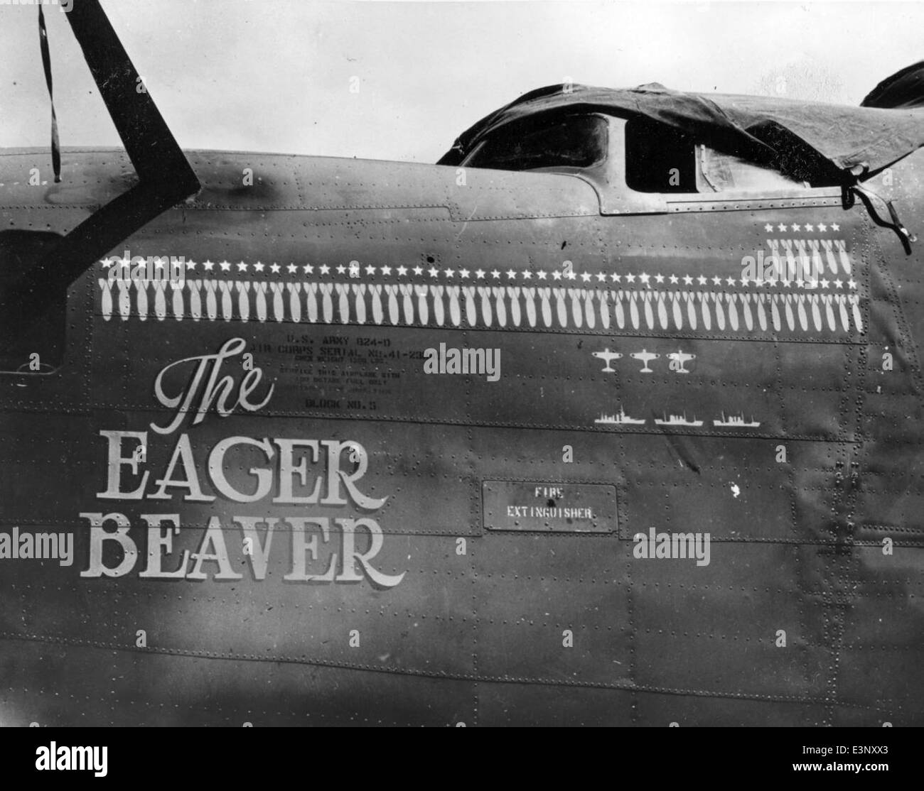 The B-24D Liberator, 41-23849, nicknamed 'The Eager Beaver,' was part ...