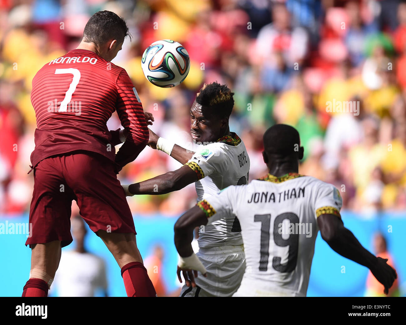 Cristiano ronaldo of portugal john boye of ghana portugal ghana hi-res ...