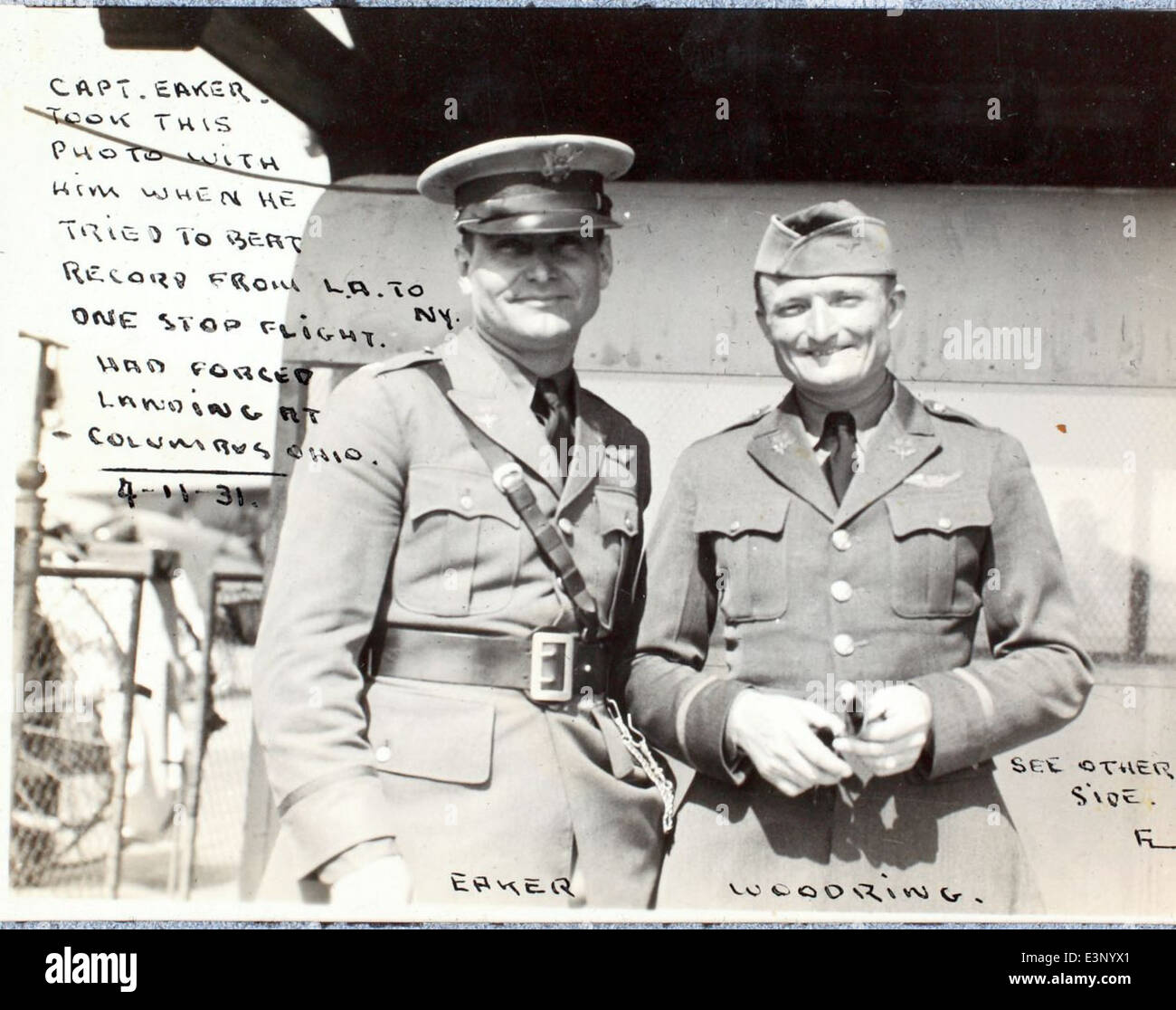 The AL-73C image showcases aviators Bert Woodring and Ira Eaker, two of ...