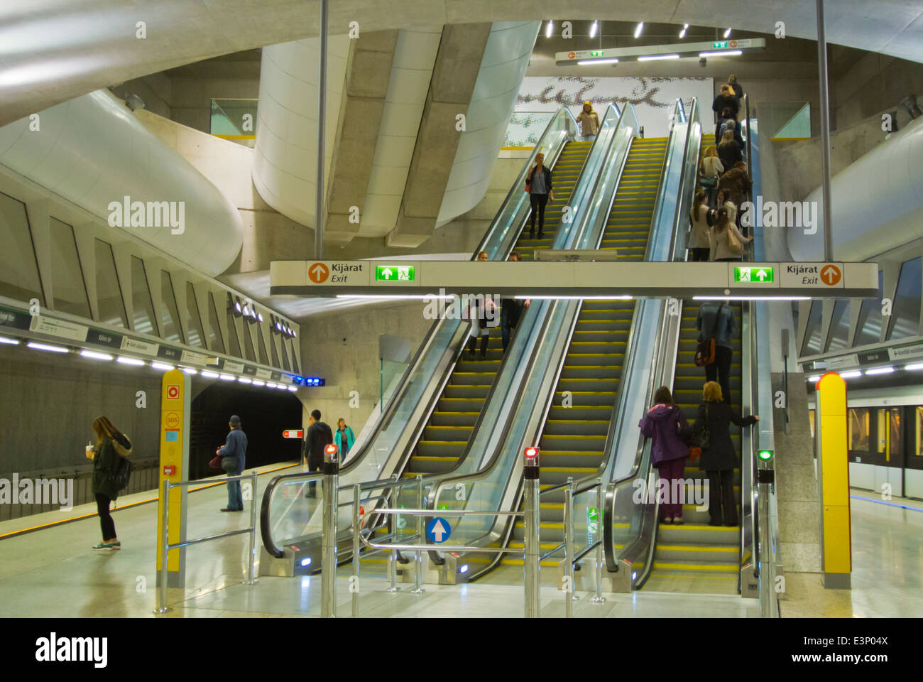 M4 Metro line 4 station, Kalvin ter, central Budapest, Hungary, Europe ...