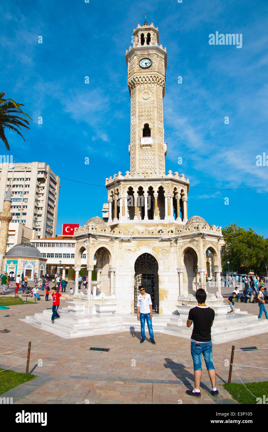 Saat Kulesi, the clock tower (1901), Konak square, central Izmir ...