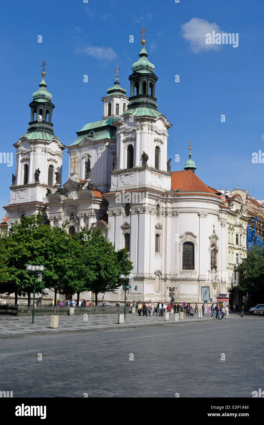 St Nicholas church in Old Town Square is one of Prague most beautiful ...
