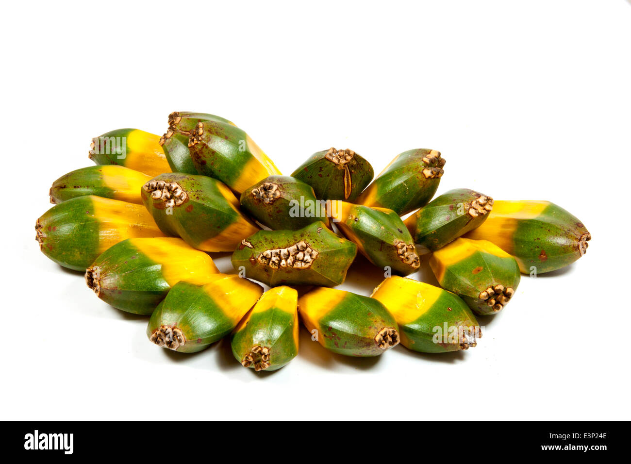 bright green and yellow seeds of the screw pine Stock Photo - Alamy