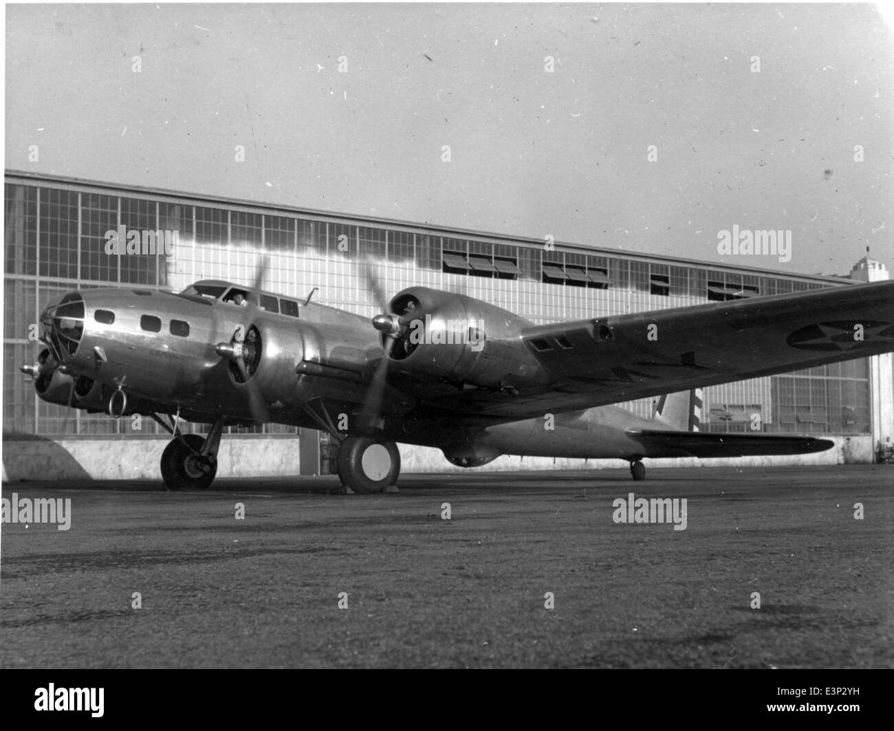 This photograph shows the Boeing B-17B, an early variant of the famous ...