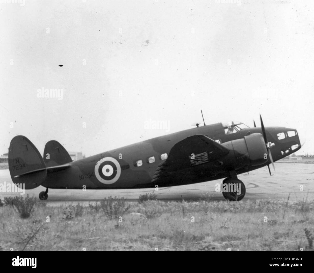 This image features the Lockheed Hudson aircraft, registration N7234 ...