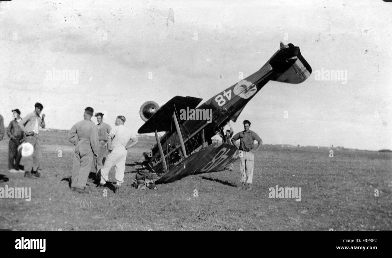 This historical photo shows the Royal Aircraft Factory SE-5a, a key ...
