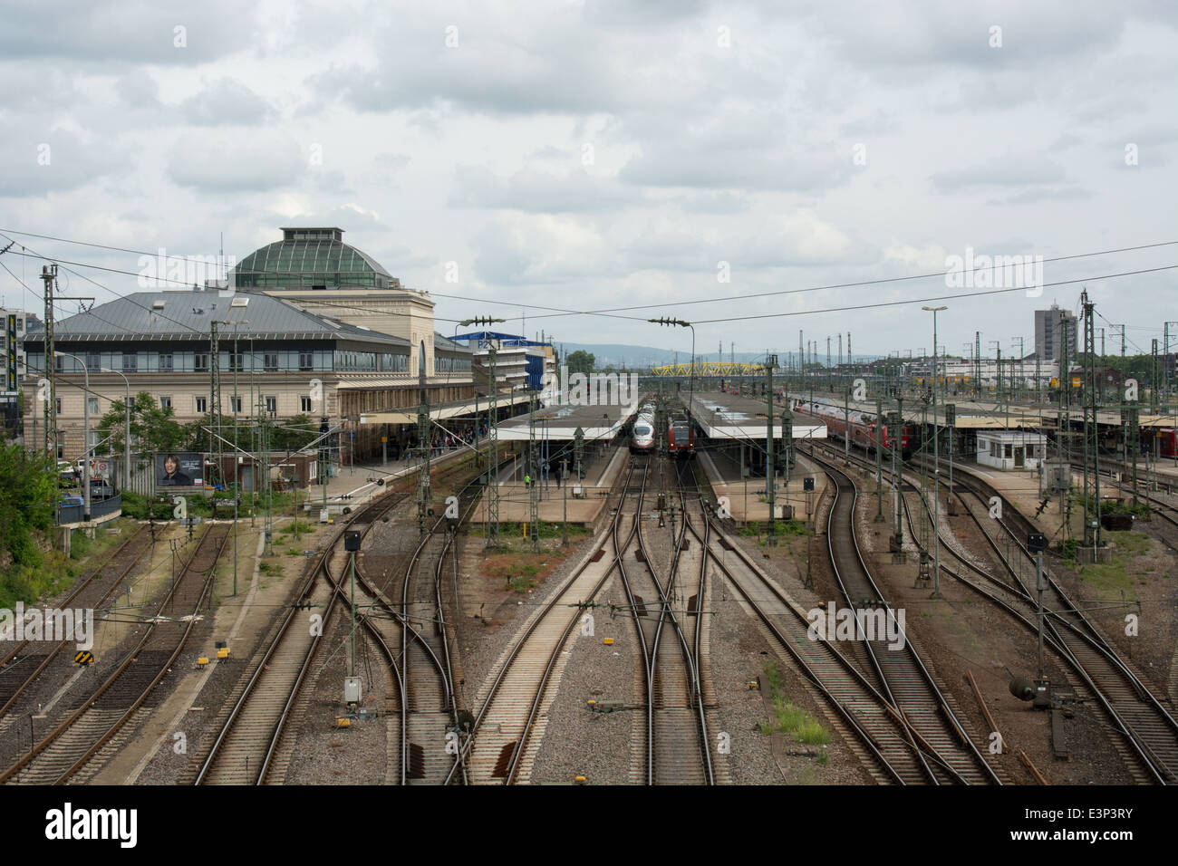 A View From Bridge Looking Towards Mannheim Germany Main Railway
