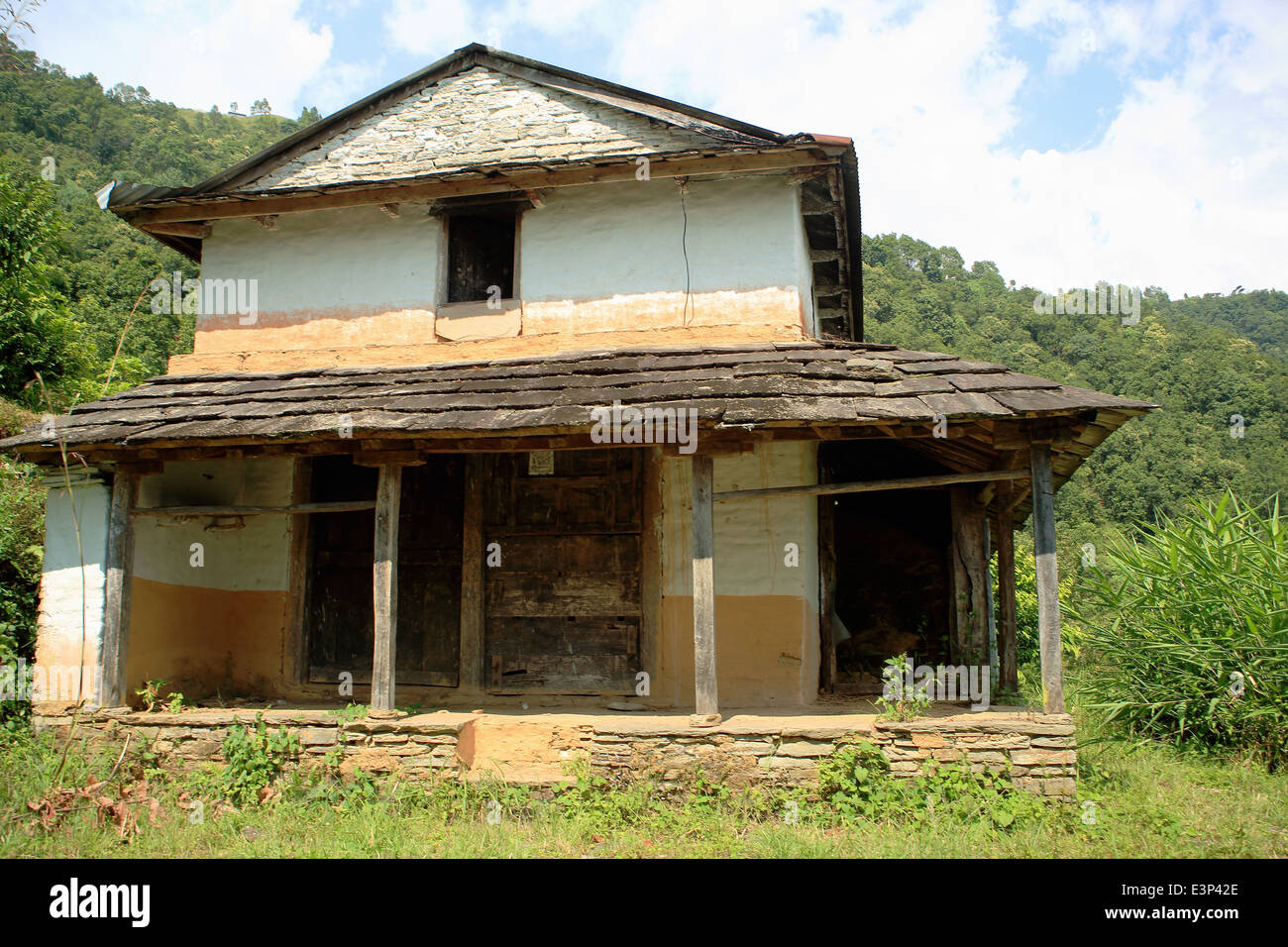 Homestead on the Phedi-Dhampus trekking route. Kaski district-Nepal ...