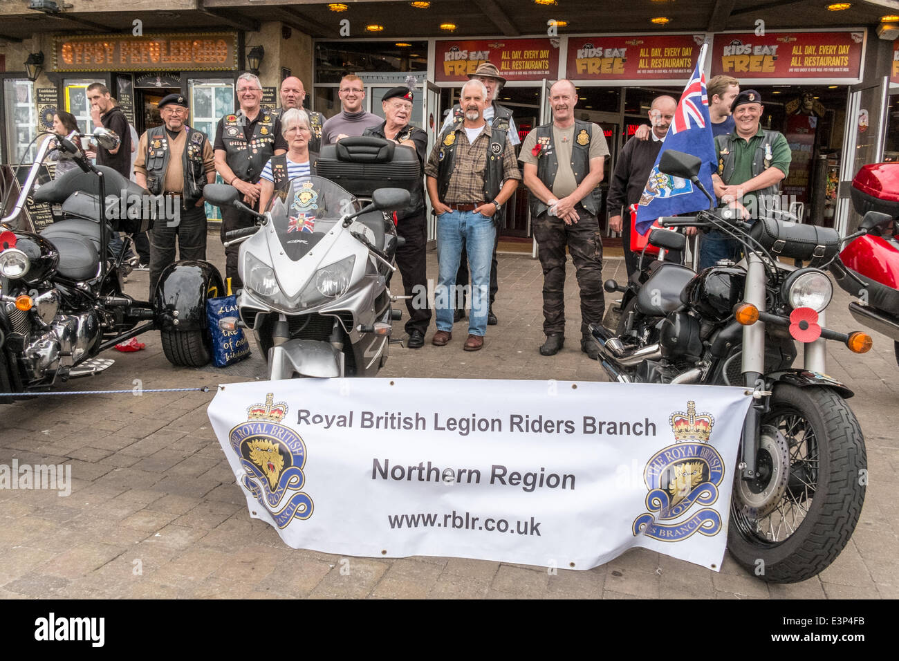 Blackpool, Lancashire, UK. 26th June, 2014. RBL Riders Branch outside ...