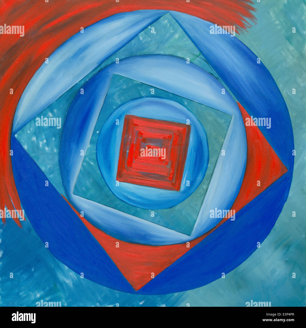 Abstract oil painting, Water is part of the Elements series Stock Photo ...