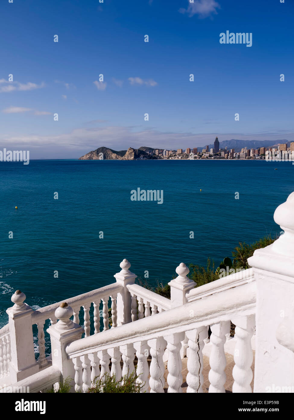The Castillo Area of the Old Town of Benidorm Costa Blanca Spain Stock ...