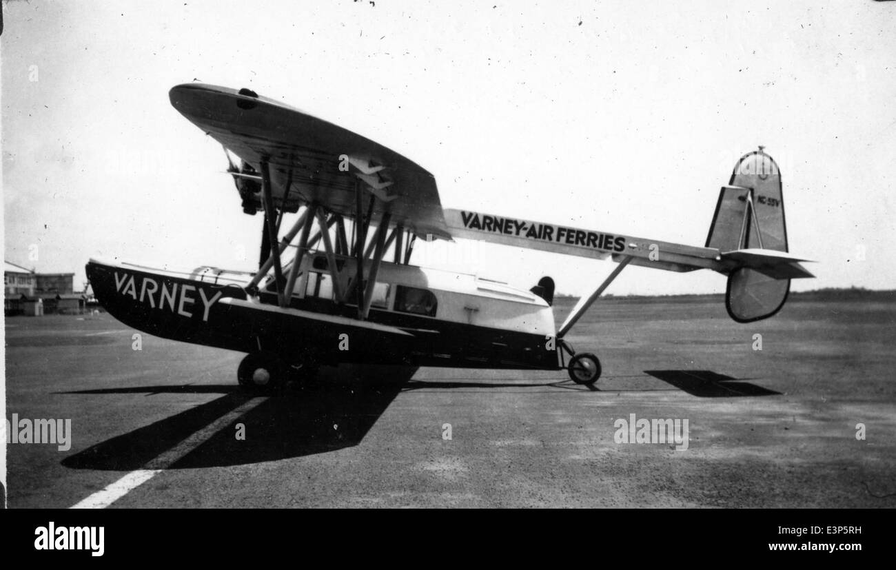 This image features a Sikorsky S-39B, an amphibious biplane used by ...