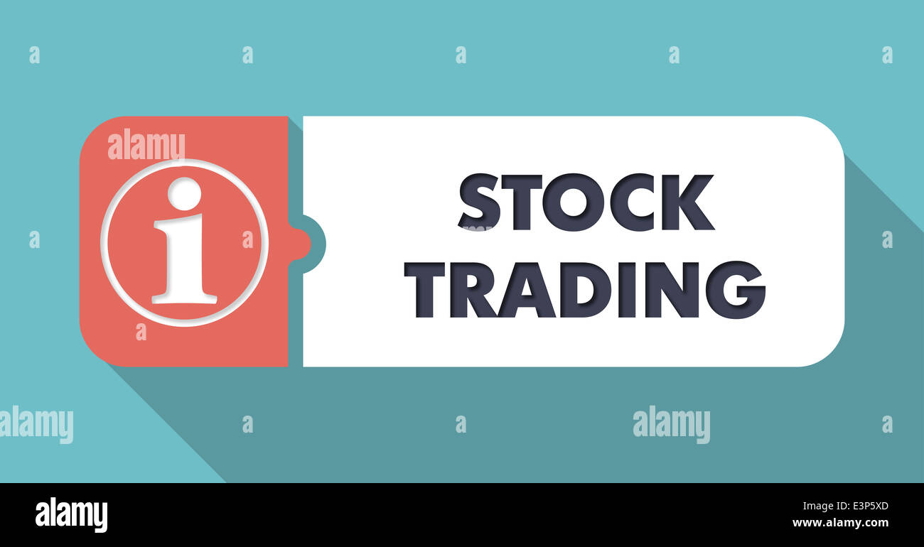Stock Trading Concept in Flat Design Stock Photo - Alamy