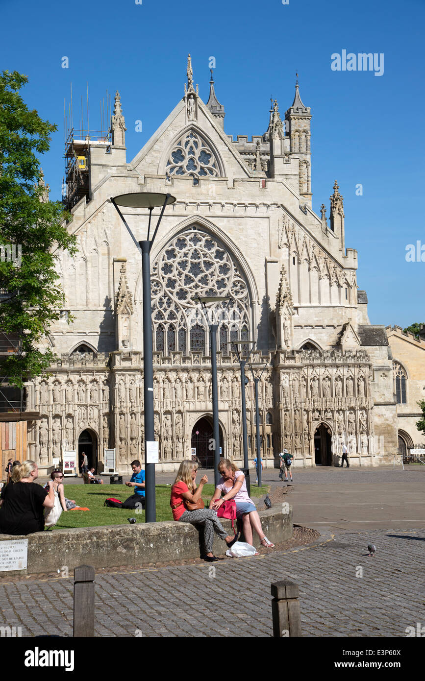 Exeter Cathedral exterior Devon England UK Stock Photo - Alamy