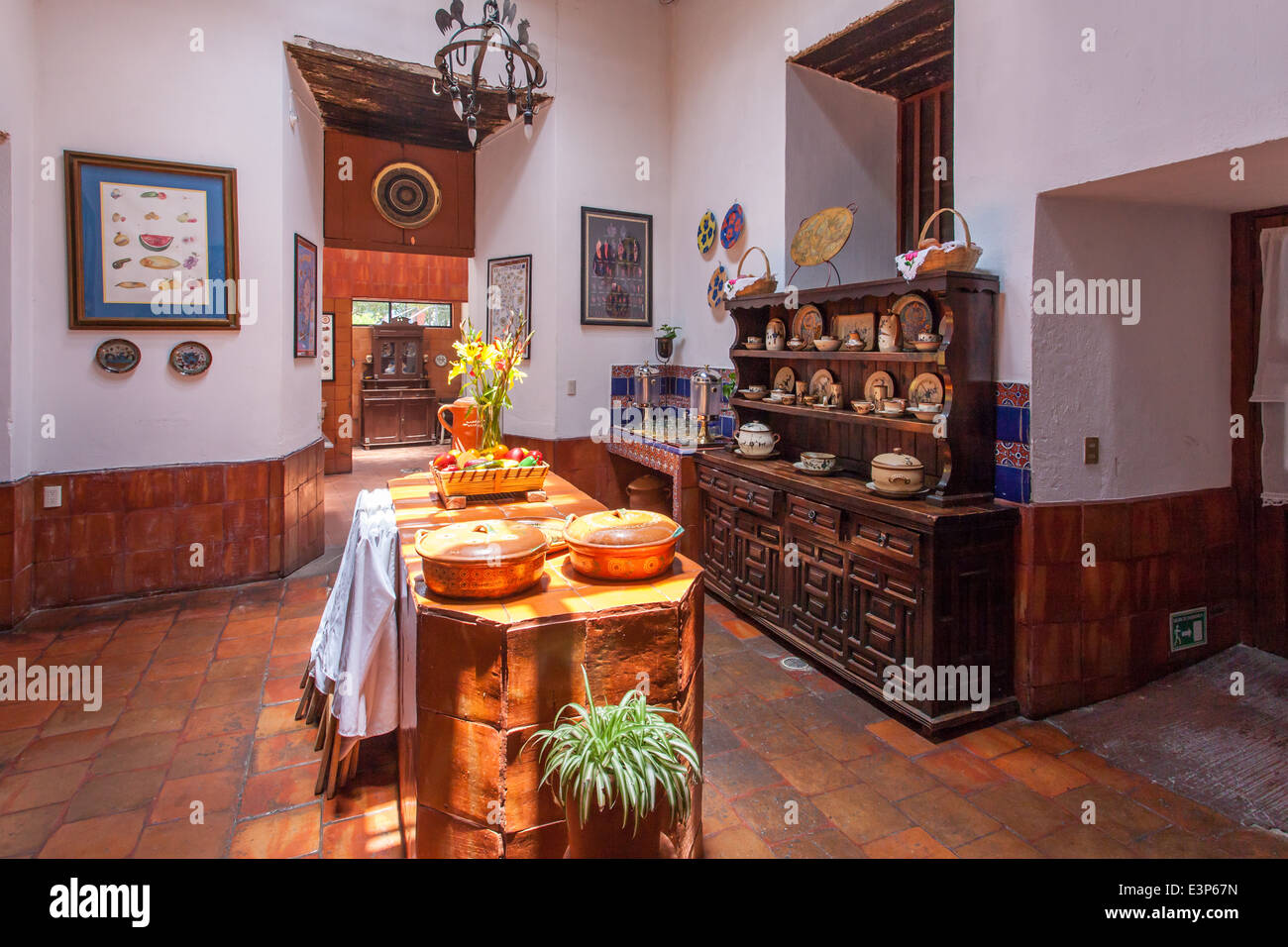 Cocina Colonial Historica Spanish Colonial Kitchen Hi Res Stock