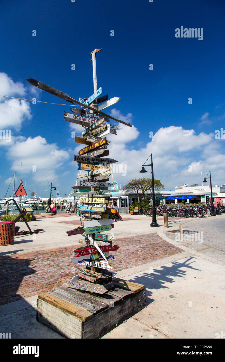 Iconic street sign in Key West, Florida, USA Stock Photo - Alamy