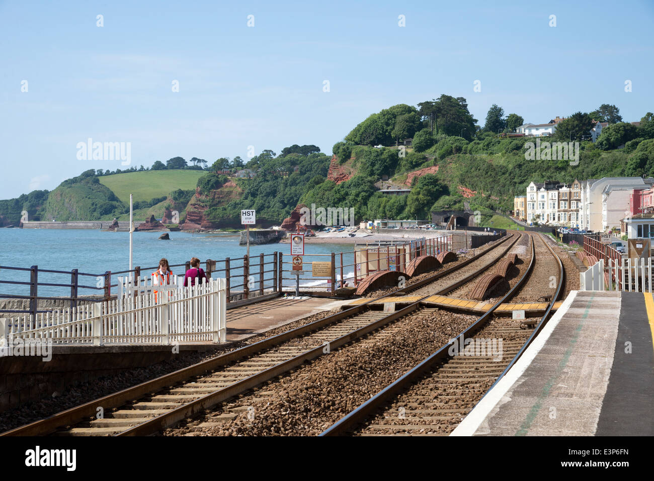 Coastal railway line at Dawlish Devon England UK Stock Photo - Alamy