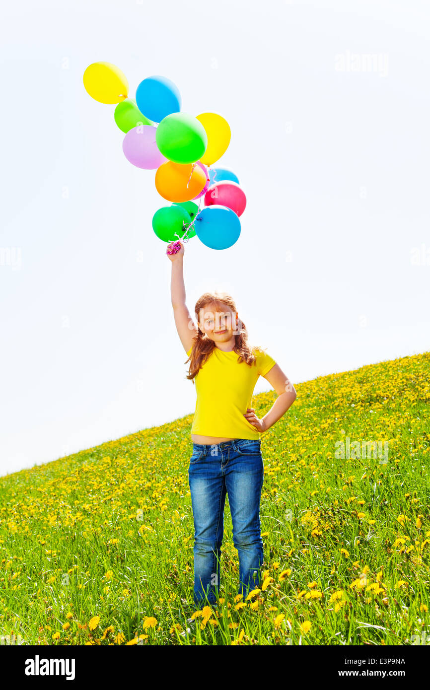 Sky balloons children flying hi-res stock photography and images - Alamy