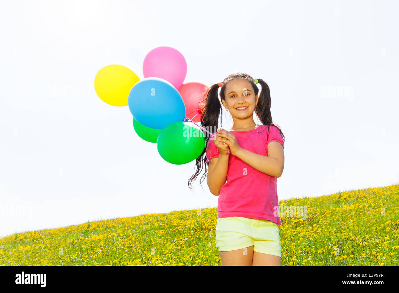 Sky balloons children flying hi-res stock photography and images - Alamy