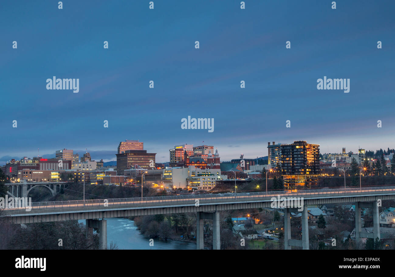 Usa washington spokane city skyline hi-res stock photography and images ...