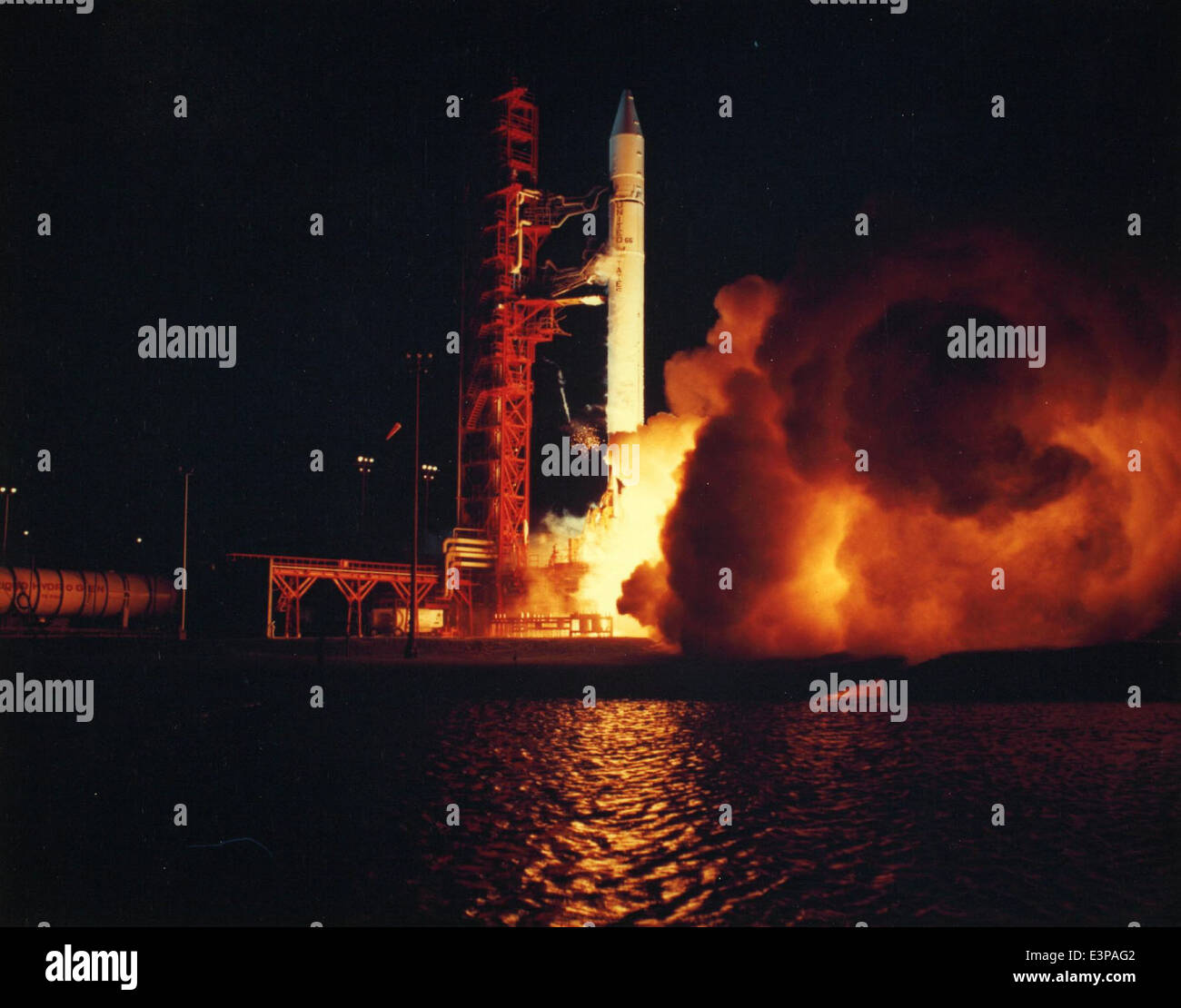 This image from the Convair/General Dynamics archives depicts the Atlas ...