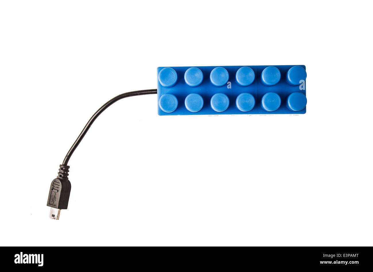 blue lego connected to usb cable Stock Photo - Alamy