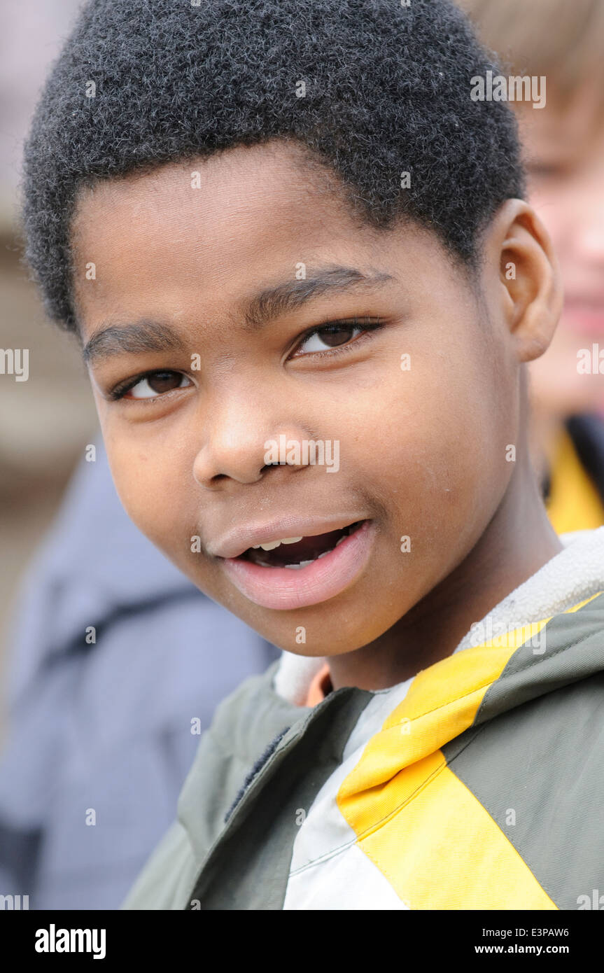 Portrait of African-American boy Stock Photo - Alamy