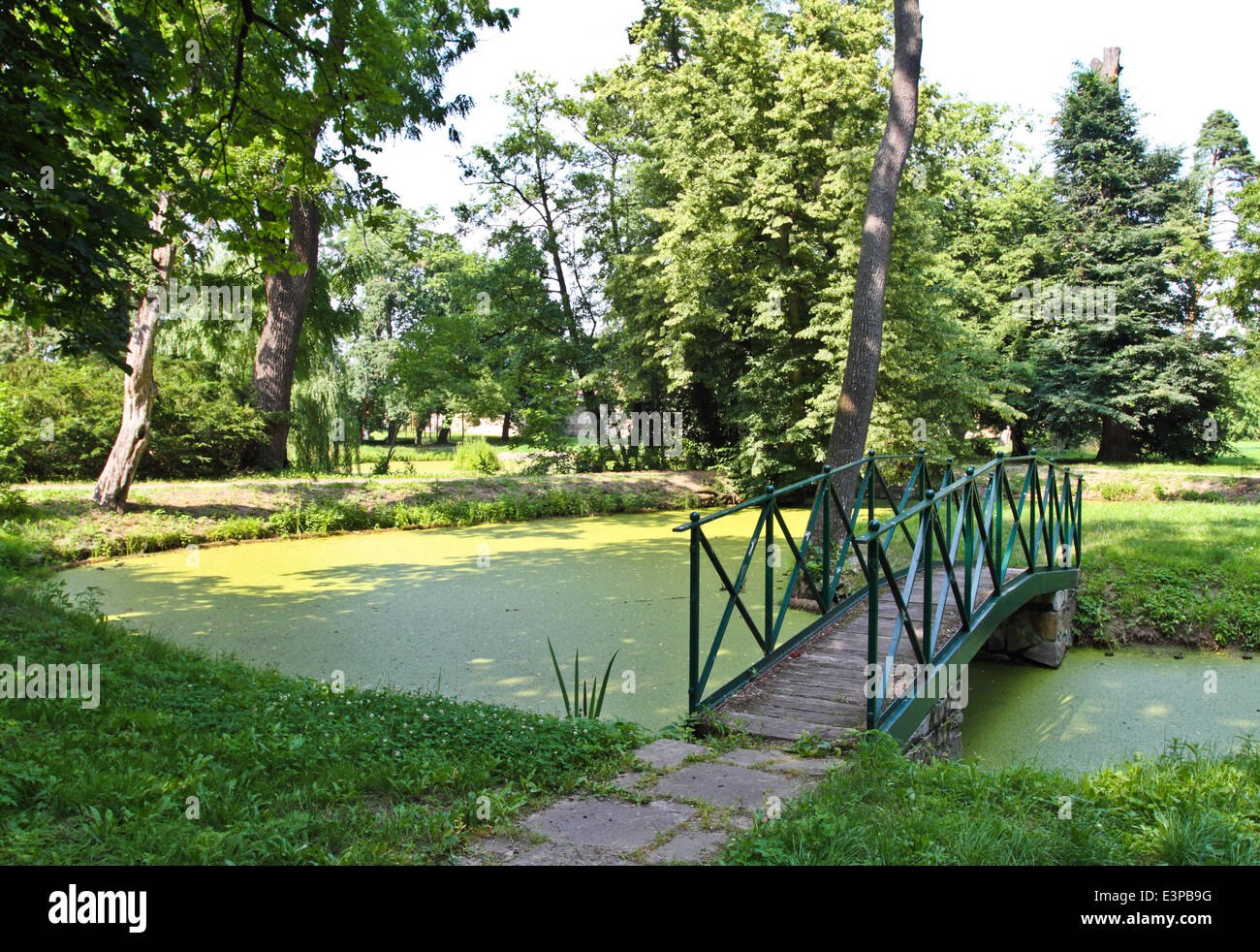 Romantic bridge over water Stock Photo - Alamy