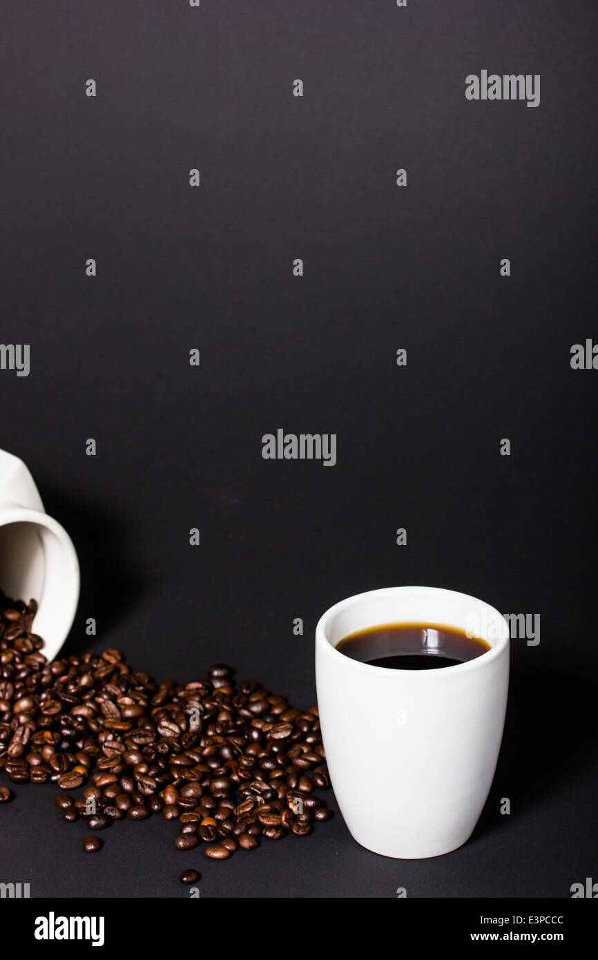 Fresh made hot coffee morning Stock Photo - Alamy