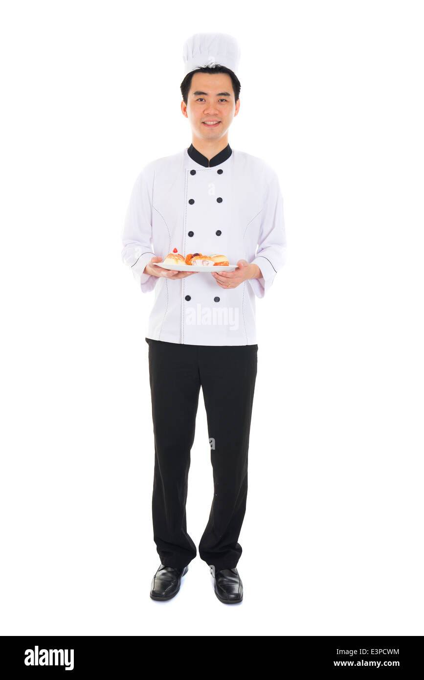 asian male chef isolated white background Stock Photo - Alamy