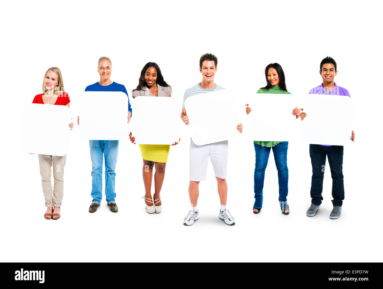 Displaying placards Cut Out Stock Images & Pictures - Alamy