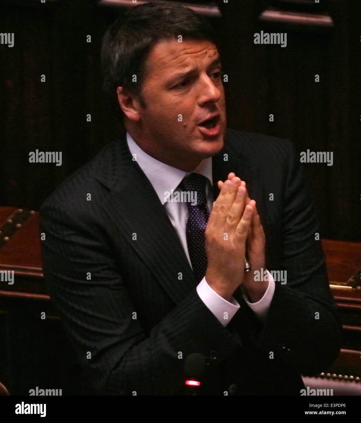 Rome, Italy. 24th June, 2014. Italian Prime Minister Matteo Renzi ...